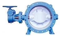 China Manual Operation Double Eccentric Flange Butterfly Valve for Medium Temperature Media for sale