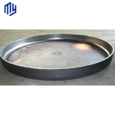 China Equal Welding Connection Customized Stainless Steel Flat Head Dish End for Fire Pit for sale