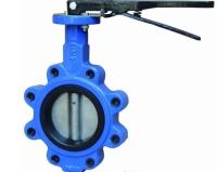 China PN16 Cast Iron Handle Lug Wafer Butterfly Valve for Gas Media and Diaphragm Structure for sale