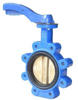 China PN16 Cast Iron Handle Lug Wafer Butterfly Valve for Gas Media and Diaphragm Structure for sale