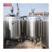 China Reference Manual 1000L Stainless Steel Milk Mixing Tank for Beverage Production Line for sale