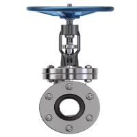 China Customized 4 Inch Cast Steel Sluice Gate Valve with Handwheel and Resilient Seat for sale