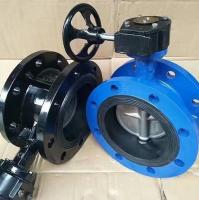 China Customized Manual Drive Cast Iron Double Flange Butterfly Valve for Medium Temperature for sale