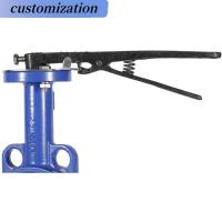 China INDUSTRIAL CF8 Di Ci EPDM PTFE Strong Acid Ductile Iron Lever Operated Butterfly Valve for sale
