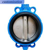 China INDUSTRIAL CF8 Di Ci EPDM PTFE Strong Acid Ductile Iron Lever Operated Butterfly Valve for sale