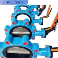China OEM Support 6 Inch Lug Butterfly Valve with Stainless Steel Worm Gear and Handle Wheel for sale
