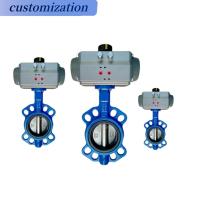China Durable PTFE Seal Material Ductile Iron Butterfly Valve with Stainless Steel Worm Gear for sale