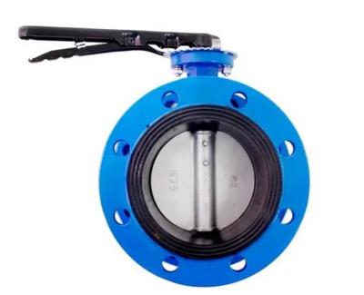 China DN500 Ductile Iron Body Double Flange Butterfly Valve for Industrial Applications for sale