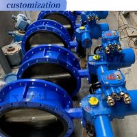 China DN500 Ductile Iron Body Double Flange Butterfly Valve for Industrial Applications for sale