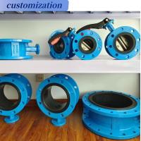 China DN500 Ductile Iron Body Double Flange Butterfly Valve for Industrial Applications for sale