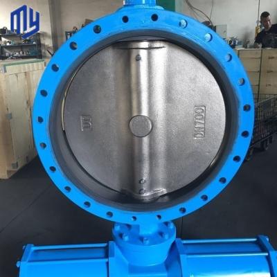 China Water Treatment DN400 16inch Class 150 Offset Double Eccentric Flange Butterfly Valve for sale