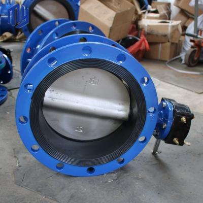 China Industrial DN600 PN10 PN25 NBR Seat Electric Butterfly Valve Double Flanged Quick Open for sale