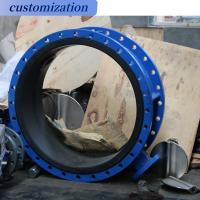 China Industrial DN600 PN10 PN25 NBR Seat Electric Butterfly Valve Double Flanged Quick Open for sale