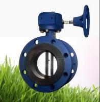 China Manual Replaceable Seat EPDM/NBR Rubber Lined Double Flanged Butterfly Valve for Water for sale