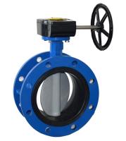 China Large Size DN100-DN2600 DI Ductile Iron Double Eccentric Flanged Butterfly Valve for sale