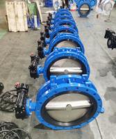 China Large Size DN100-DN2600 DI Ductile Iron Double Eccentric Flanged Butterfly Valve for sale