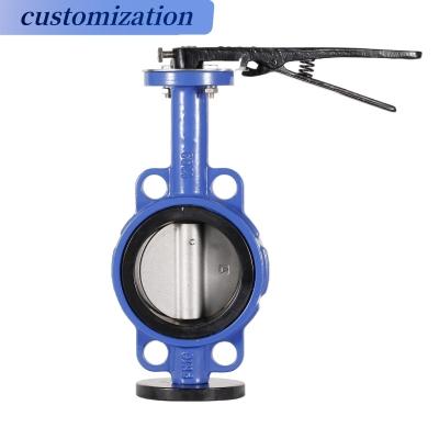 China OEM Port Size Lever Operated Full PTFE Lined Concentric DIN BS Control Butterfly Valve for sale
