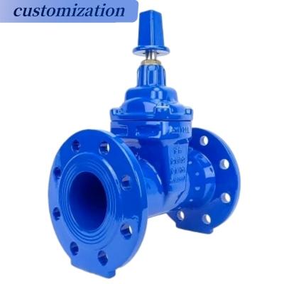 China Customized Handlewheel Operation Flanged Casr Iron Wedge Disc Gate Valve with Resilient EPDM Rubber Seat for sale