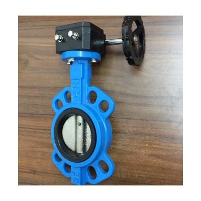 China 4-10 Inch PTFE Type Ductile Iron Wafer Butterfly Valve List with Stainless Steel for sale