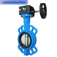 China 4-10 Inch PTFE Type Ductile Iron Wafer Butterfly Valve List with Stainless Steel for sale