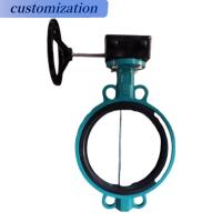 China 4-10 Inch PTFE Type Ductile Iron Wafer Butterfly Valve List with Stainless Steel for sale