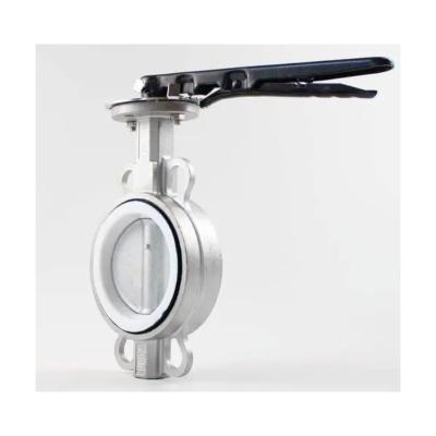 China Wafer Type Stainless Steel Butterfly Valve ISO 5211 Complete Certificate and OBM Support for sale