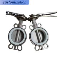China Wafer Type Stainless Steel Butterfly Valve ISO 5211 Complete Certificate and OBM Support for sale