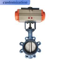 China Class150 Stainless Steel Pneumatic Lug Butterfly Valve for Normal Temperature Control for sale