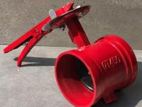 China Manual Fire Protection Signal Grooved Butterfly Valve with Centre Sealing Rubber Seal for sale