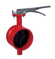 China Medium Temperature Grooved Fire DI Wafer Butterfly Valve PN10 PN16 2
