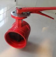 China Cast Iron/Steel CF8/CF8m Manual Grooved Butterfly Valve with Durable Manual Operation for sale
