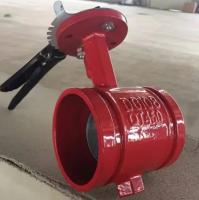 China OEM Port Size Ductile Iron Rubber Lined Grooved Butterfly Valve for Fire Fighting System for sale