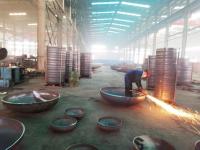China Hexagon Head Industrial Flat Bottom Flanging Storage Iron Tank Dish for Circle Design for sale