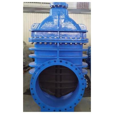 China DN400 Large Size CI Ductile Iron Resilient Seated Wedge Gate Valve Pn16 Manual Close for sale