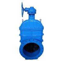 China DN400 Large Size CI Ductile Iron Resilient Seated Wedge Gate Valve Pn16 Manual Close for sale