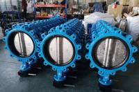 China DN200 Ductile Cast Iron PTFE Seated Lug Butterfly Valve for General Temperature Media for sale