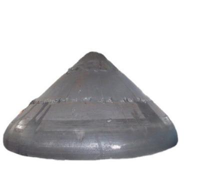 China ASME Standard Conical Bottom Pressure Vessel Dished Cap Head with Welding Connection for sale