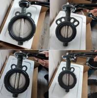China CF8 Cast Iron Plate Water Media 10K Handle Manual Operated DK Wafer Butterfly Valve for sale