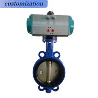China Water Media Wafer Type Butterfly Valve with Pneumatic Actuator for sale