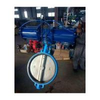 China DI Body Material Soft Seat Wafer Butterfly Valve with Pneumatic Actuator Customized for sale