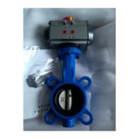 China Manual Cast Iron Gas Water Industry Wafer Type Butterfly Valve with OEM Port Size for sale
