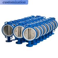 China Excellent Performance Wafer EPDM Soft Sealing Butterfly Valve with Pneumatic Actuator for sale