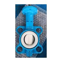 China Competitive Cast Iron Carbon Steel Body EPDM Soft Seal Wafer Manual Butterfly Valve for sale