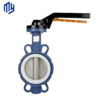China Customized DN50 Pn16 Ductile Iron Wafer Type Worm Gear Box Operated Butterfly Valve for sale