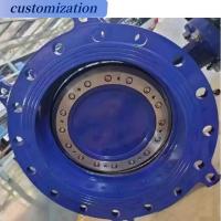 China OEM Supported Gas Double Flange Butterfly Valve with Gearbox Pn6/Pn10/Pn16 for sale