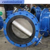 China Diaphragm Structure Cast Steel Triple Offset Industrial Manual Wafer Flange Butterfly Valve for sale
