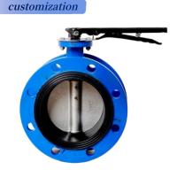 China DN80 DN100 Pn6 Pn10 Double Flange Butterfly Valve for Medium Temperature Efficiency for sale