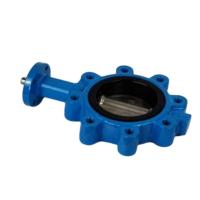 China ANSI JIS DN20 Manual Cast Iron Lug Type Butterfly Valve for Low Temp Media for sale