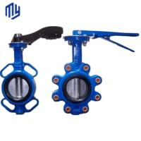 China Consistent Flow Management Diaphragm Lug Type Butterfly Valve with Hand Lever for sale
