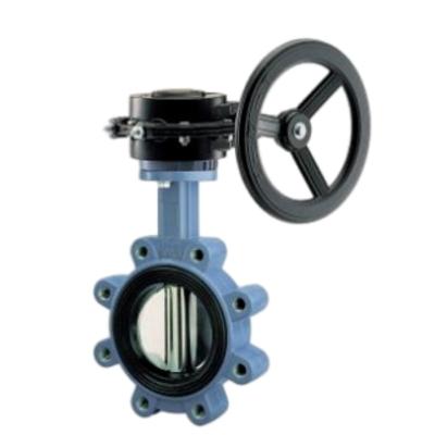 China High Temperature Gas Media DN200 Soft Seat Carbon Steel Lug Butterfly Valve with Gearbox for sale